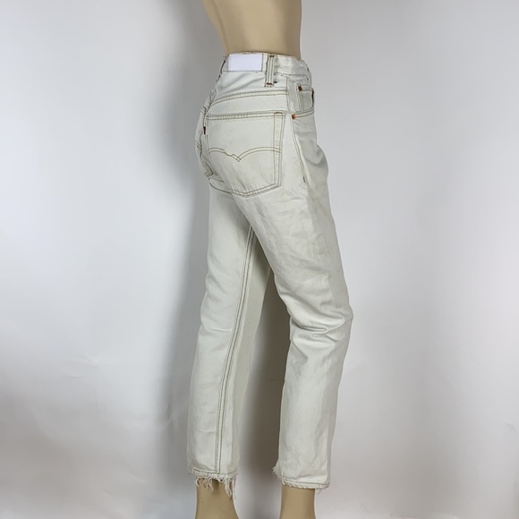 Levi's | Jeans | Redone X Levis Straight Crop Highrise Reconstructed ...